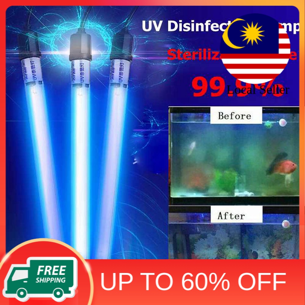 Aquarium UV Light Submersible Mini UVC Sterilizer For Fish Tank Algae ...
