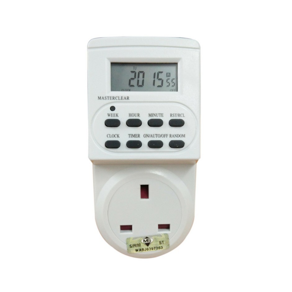 Sum 3 Pin Digital 24 Hours Plug In Timer / Plug Pemasa Digital 24 Jam 3 ...