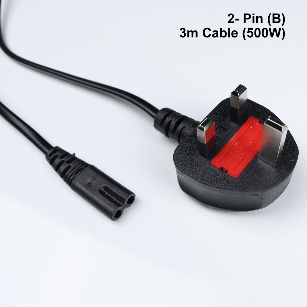 Kabel Suis Bekalan Kuasa 3 Pin Malaysia 13A 1.5M / 3M 500W–2500W (UK ...