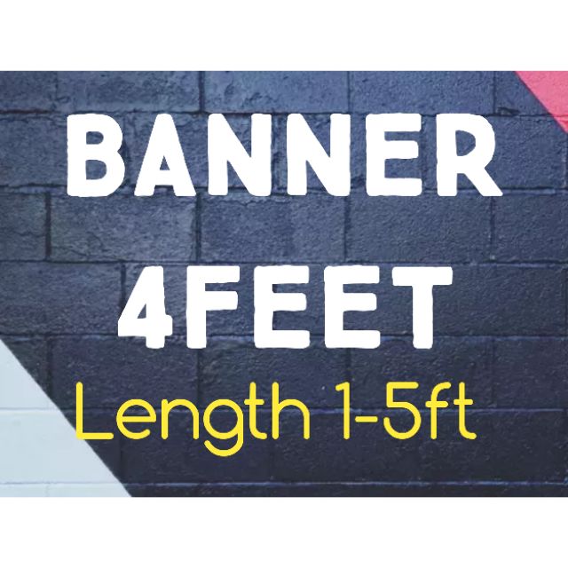 (AGENT) BANNER 4 FEET witdh (1feet-5feet) length OWN DESIGN | Shopee ...