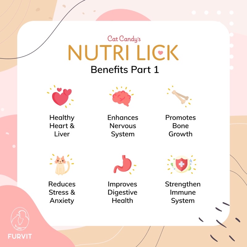 Premium Booster Vitamin Kucing / FURVIT CAT CANDY'S NUTRI LICK (40 ...