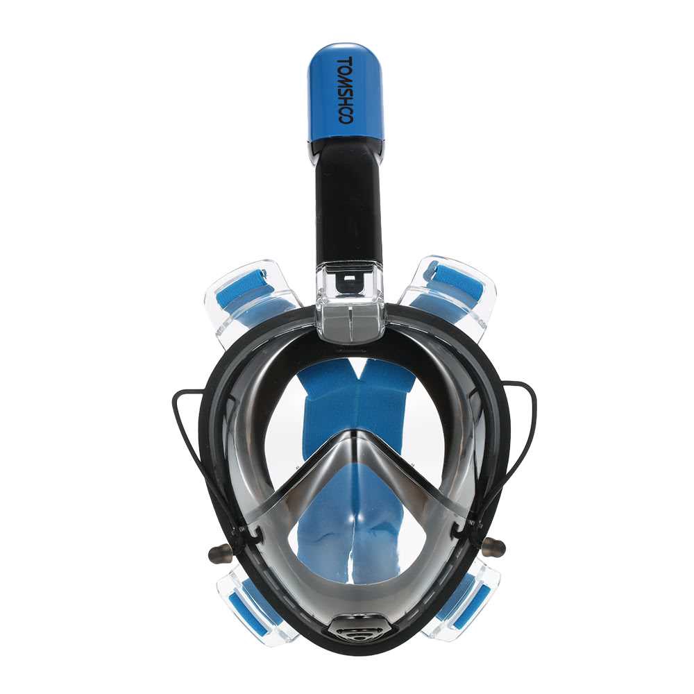 TOMSHOO Adult Male Swimming Diving Snorkel Mask (dark blue) | Shopee ...