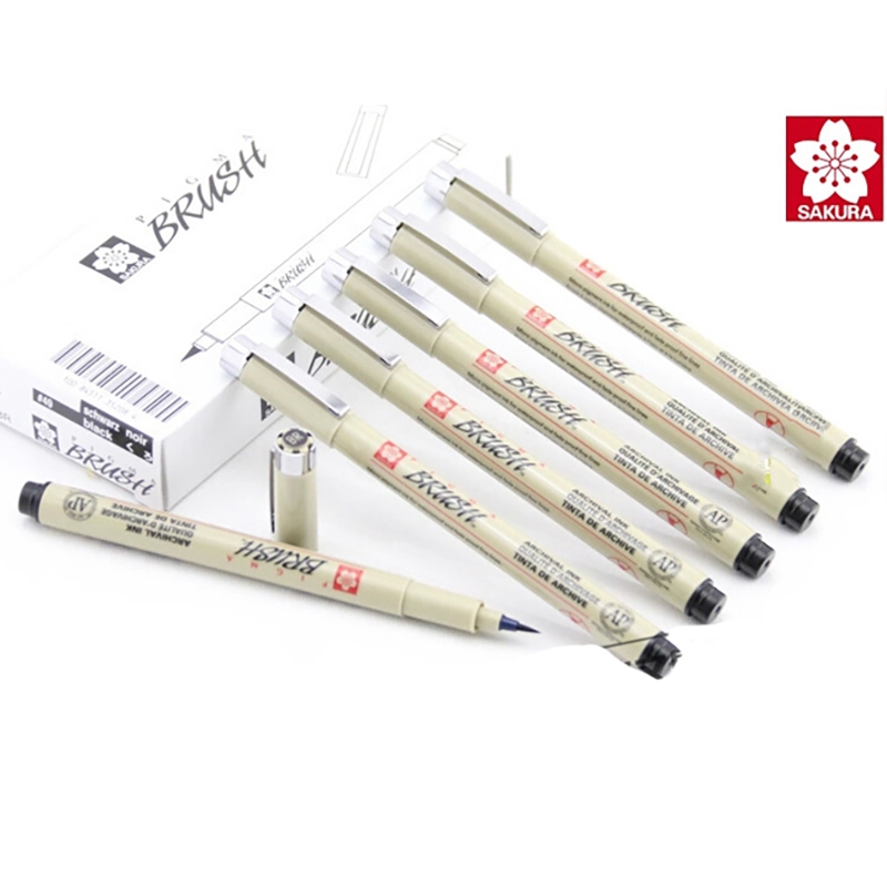 100% Original Sakura BRUSH Professional Pigma Art Marker Pen Made in ...
