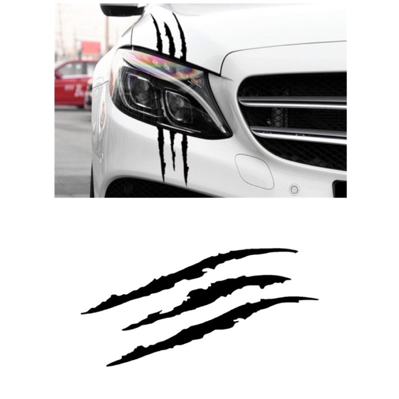 Car Ghost Claw Sticker Headlight Decorative Claw Car Sticker Engine ...