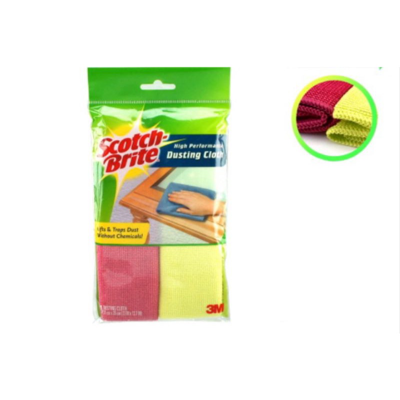 3M Scotch Brite High Performance Microfiber Dusting Cloth (2pcs/pack ...