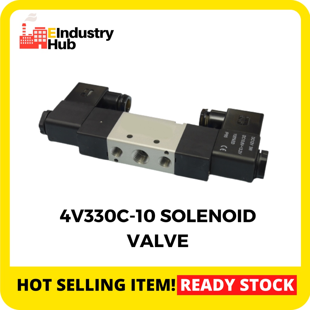 Airtac Range 4V330C-10 Solenoid Valve 5/3 Way Solenoid Valve Pneumatic ...