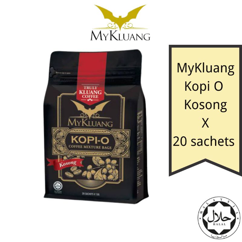 MyKluang Coffee No Sugar(20sachets x 13g)Local Kluang Kopi O Kosong ...