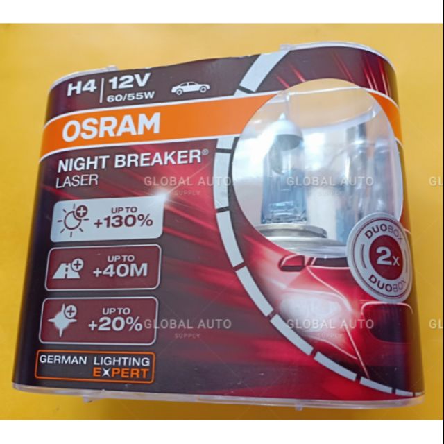 OSRAM NIGHT BREAKER LASER H4 HEADLIGHT BULB (1PAIR) | Shopee Malaysia