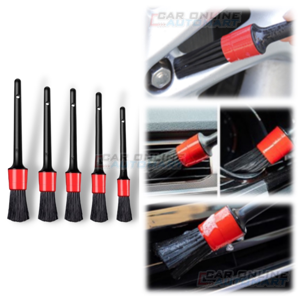Car Wash Cleaning 5PCS Brush Set Detailing Kit Wheel Rim/Auto Interior ...