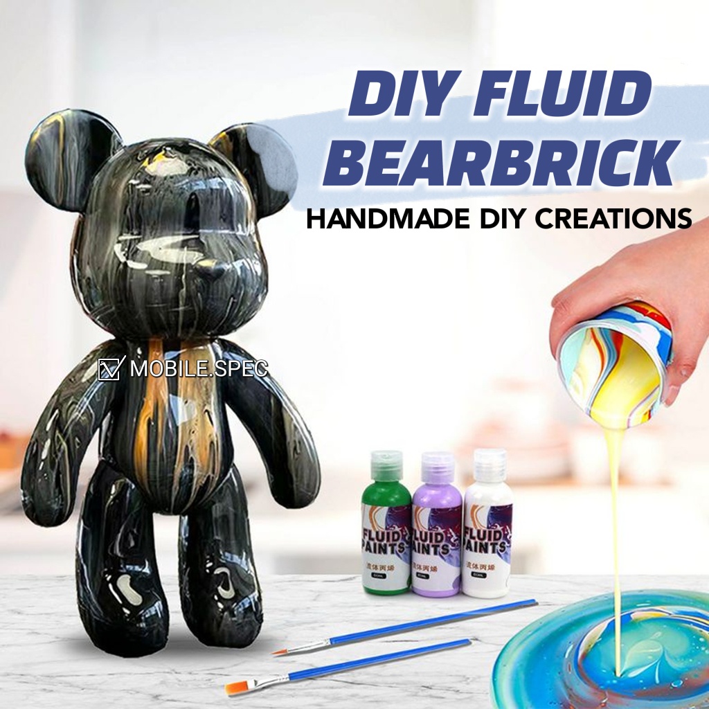 DIY Fluid Bearbrick 18/23/33cm Big Bear 60ml Paint Liquid Graffiti ...