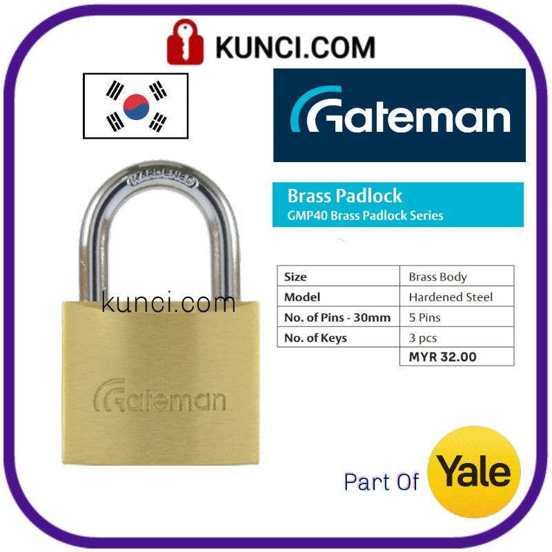 PART OF YALE GATEMAN SOLID BRASS PADLOCK 40MM | Shopee Malaysia