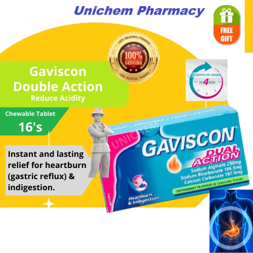 Gaviscon Double Action Tablet 16's [Exp: 08/2025] | Shopee Malaysia