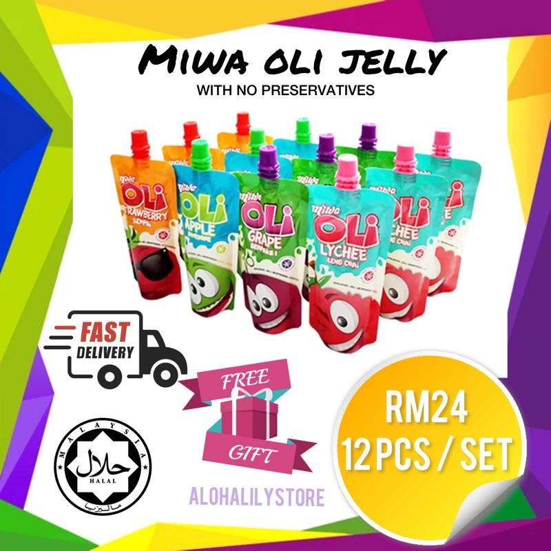 Miwa Oli Jelly Prebiotic Drink with seaweed extract No preservatives ...