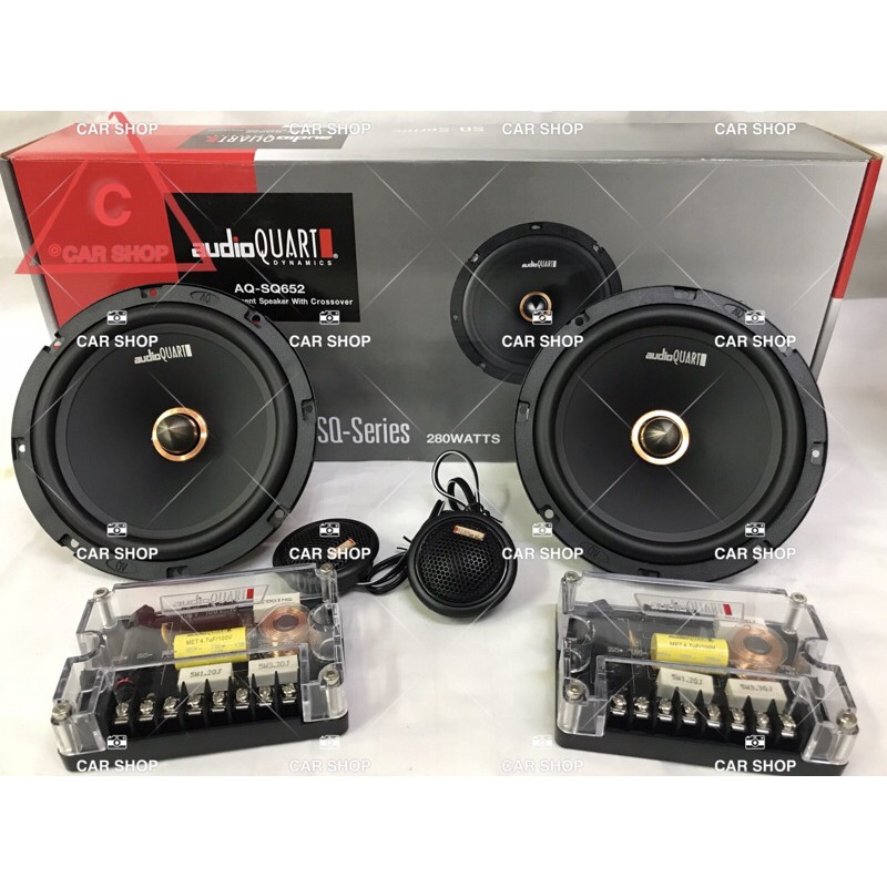 Audio Quart Car SQ Series 2-Way Component Speaker With Crossover 6.5 ...
