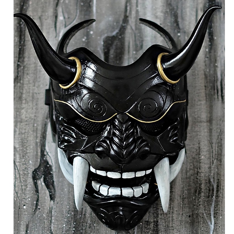Prajna Mask Headwear Oni Samurai Cow Devil Grimace Fangs Japanese ...
