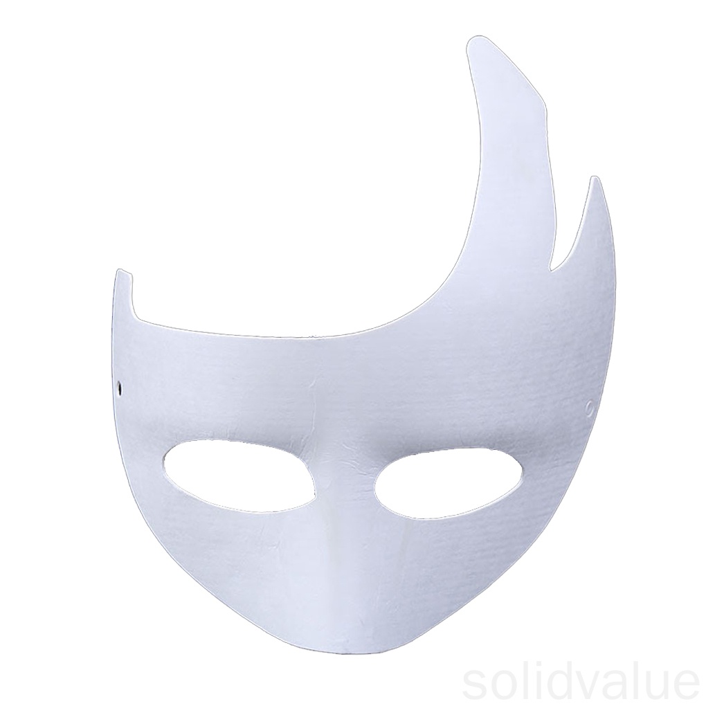 [CHOO] DIY White Mask Halloween White Plain Paper Full Face Opera ...