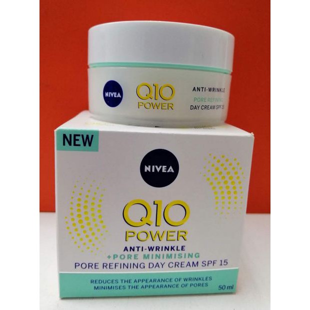 NIVEA Q10 POWDER ANTI-WRINKLE+PORE MINIMISING DAY CREAM SPF 15 50ML | Shopee Malaysia