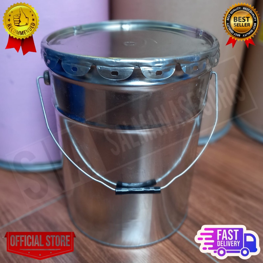 20 Liter / 25kg Plain Tin Bucket | Shopee Malaysia