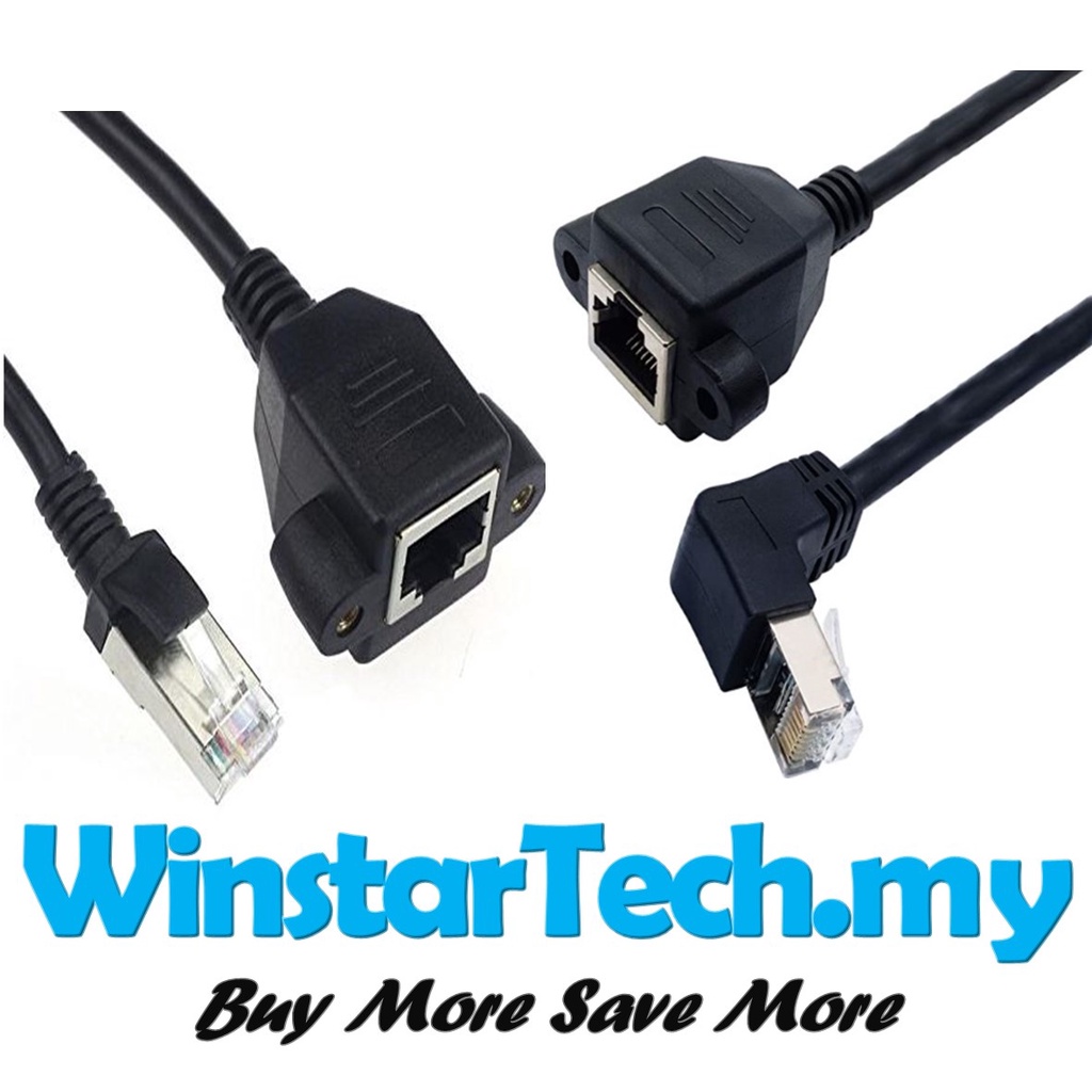 RJ45 90 Degree Upward Male to Female M/F CAT CAT5 cat LAN Ethernet Adapter Network Cable 0.3M 0 ...