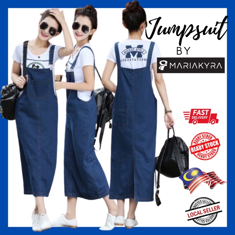 clearance sale Skirt jumpsuit denim cantik bergaya simple - skirt ...