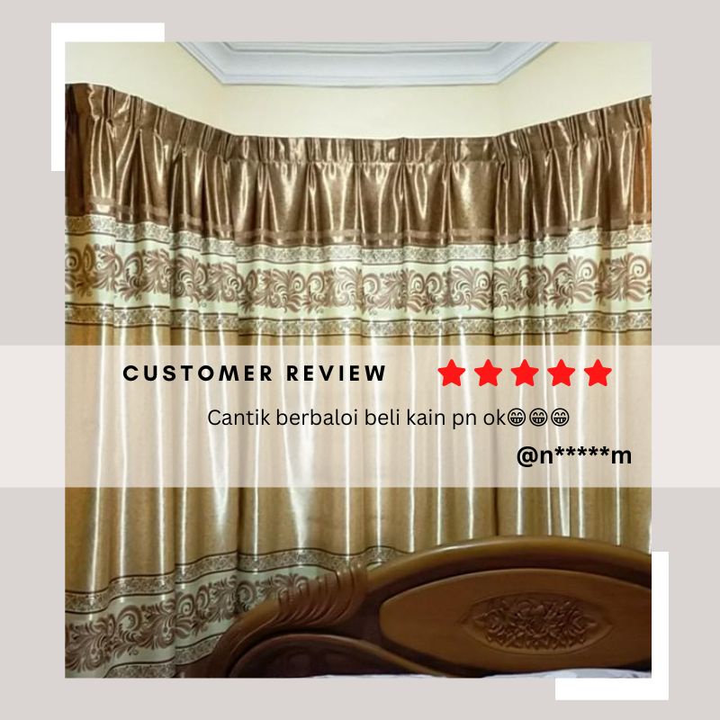 💥Langsir Murah Hook / Eyelet Semi Blackout Langsir Tingkap Murah ...