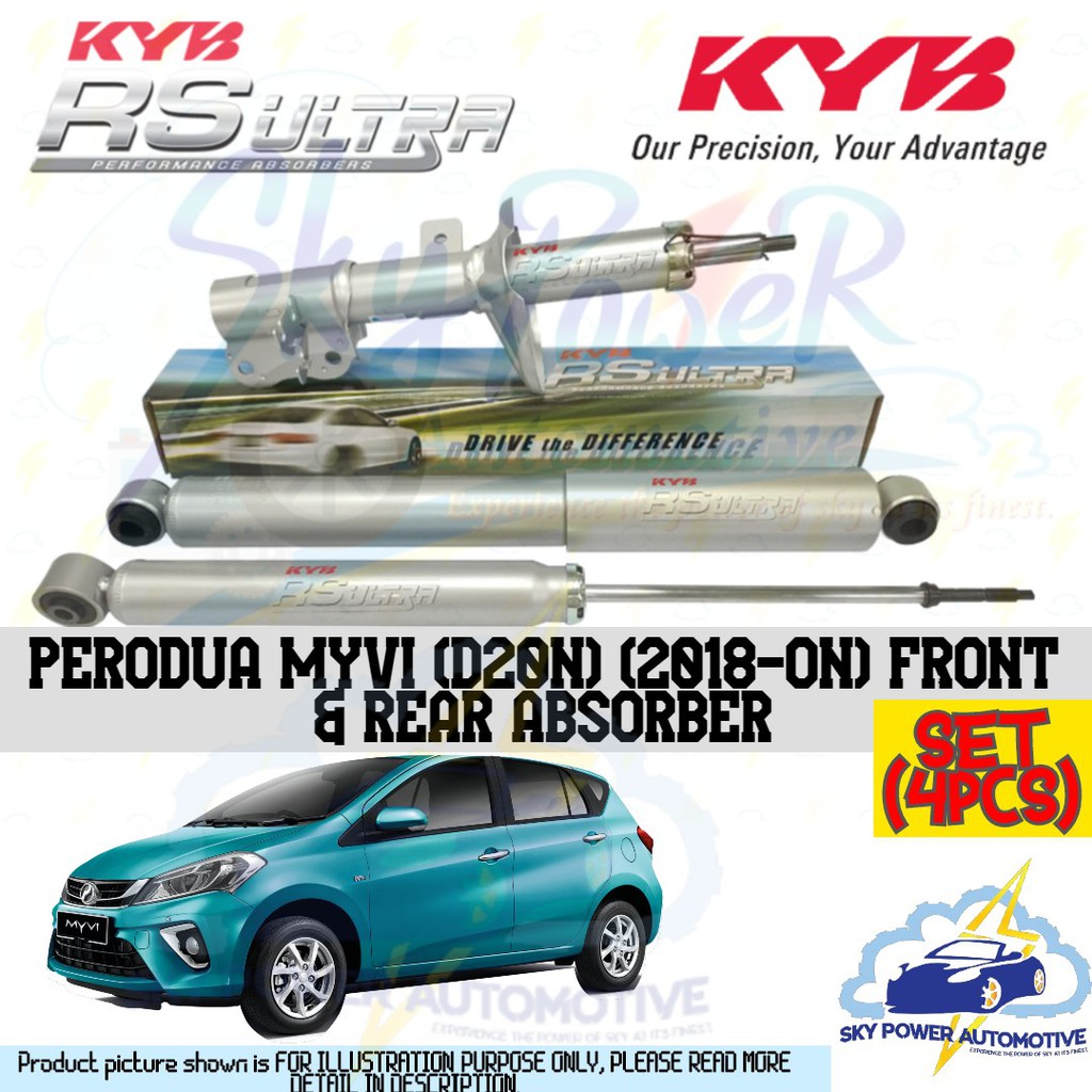 PERODUA MYVI (D20N) (2018-ON) KAYABA (KYB) RS-ULTRA SHOCK ABSORBER (FRONT 2PCS + REAR 2 PCS ...