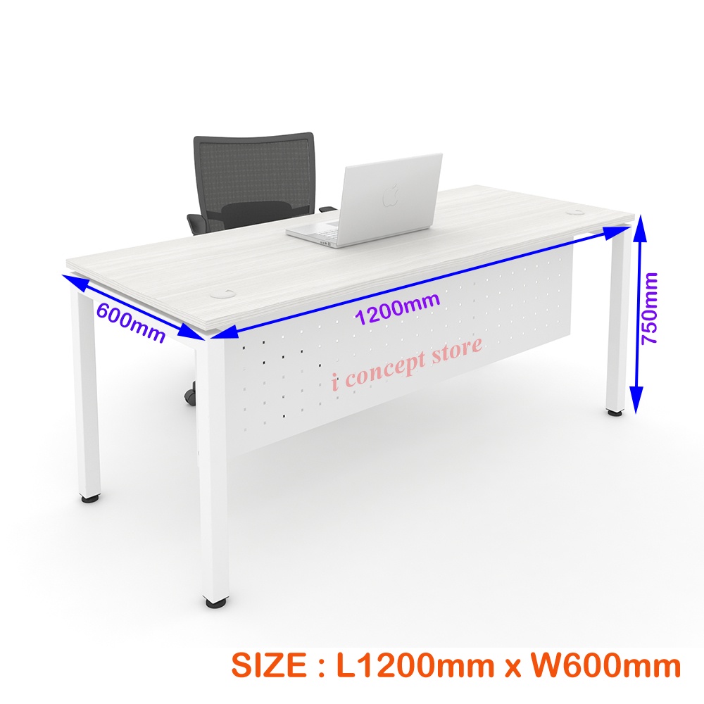"N" Metal leg writing office table/ Meja tulis kaki besi "N ...