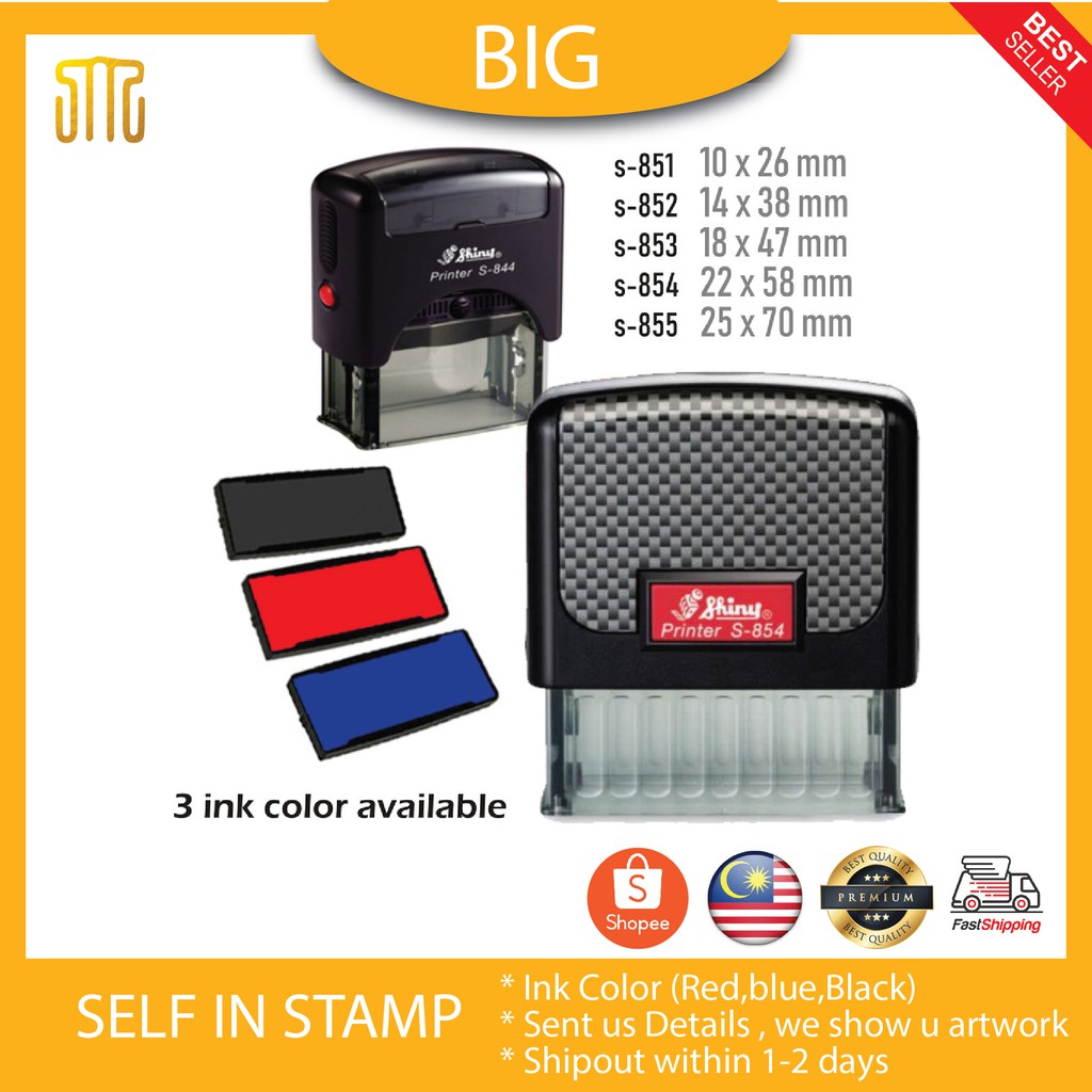 (Shiny)Pre-Inked Stamp | Company Chop | Cop Nama Syarikat | Self Ink ...