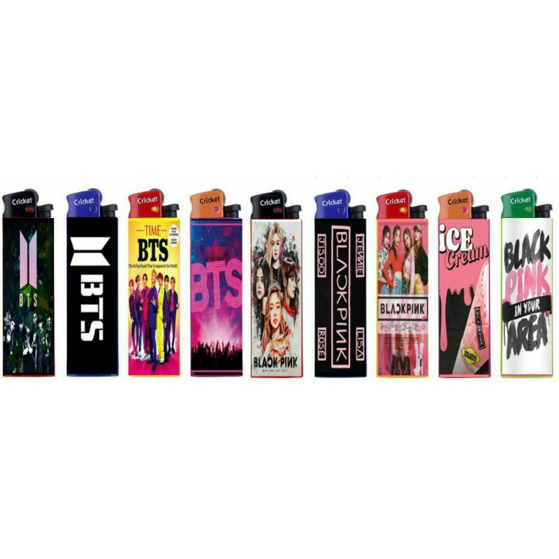 BLACKPINK X BTS KPOP BAND SPECIAL 9 PCS LIMITED EDITION CUSTOM LIGHTER ...