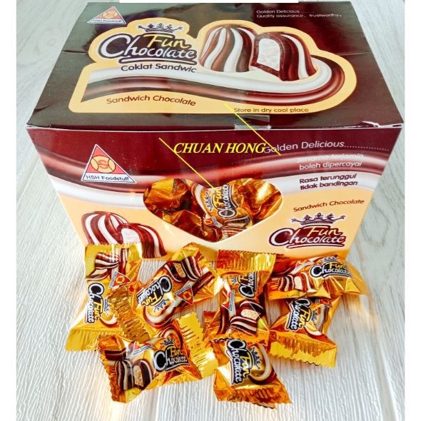 Fun Chocolate Coklat Sandwic 90pcs+- / Box | Shopee Malaysia