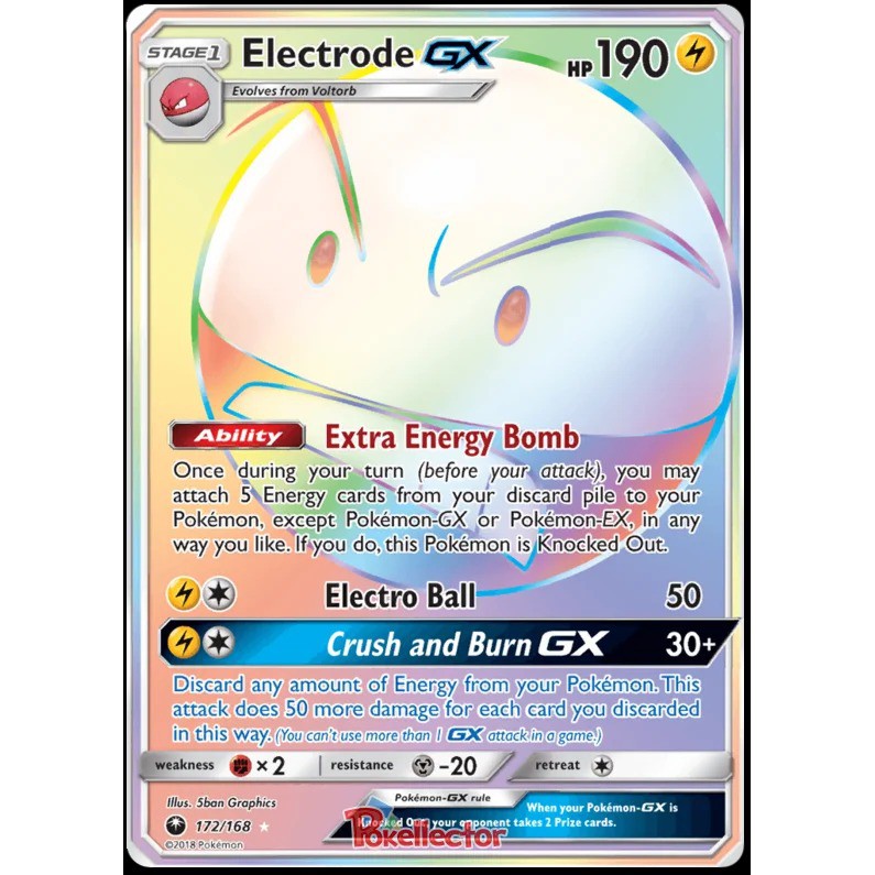 Electrode GX - 172/168 - Hyper Rare Celestial Storm - Pokémon REAL Card ...