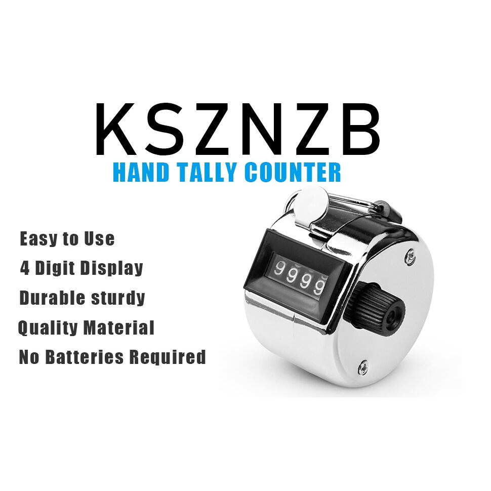 TAROW Metal Hand Tally Counter 4-Digit Tally Counters Mechanical Palm ...