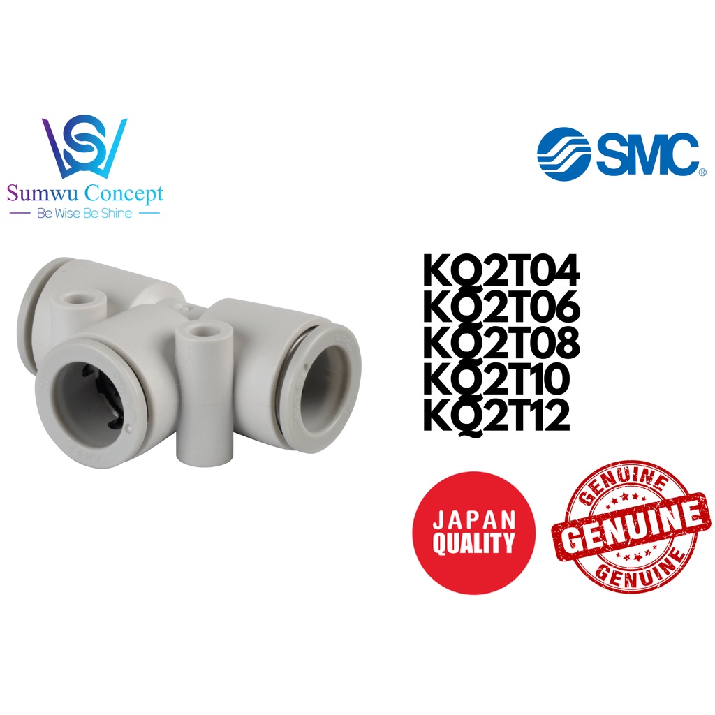 [100% ORIGINAL]SMC(JAPAN) KQ2T Series Pneumatic Equal Tee Air Fitting 4mm/6mm/8mm/10mm/12mm ...