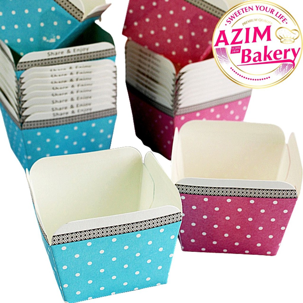 Hokkaido Square Paper Cup Cake | Bekas Cake | Kek Cawan Kertas | Paper ...