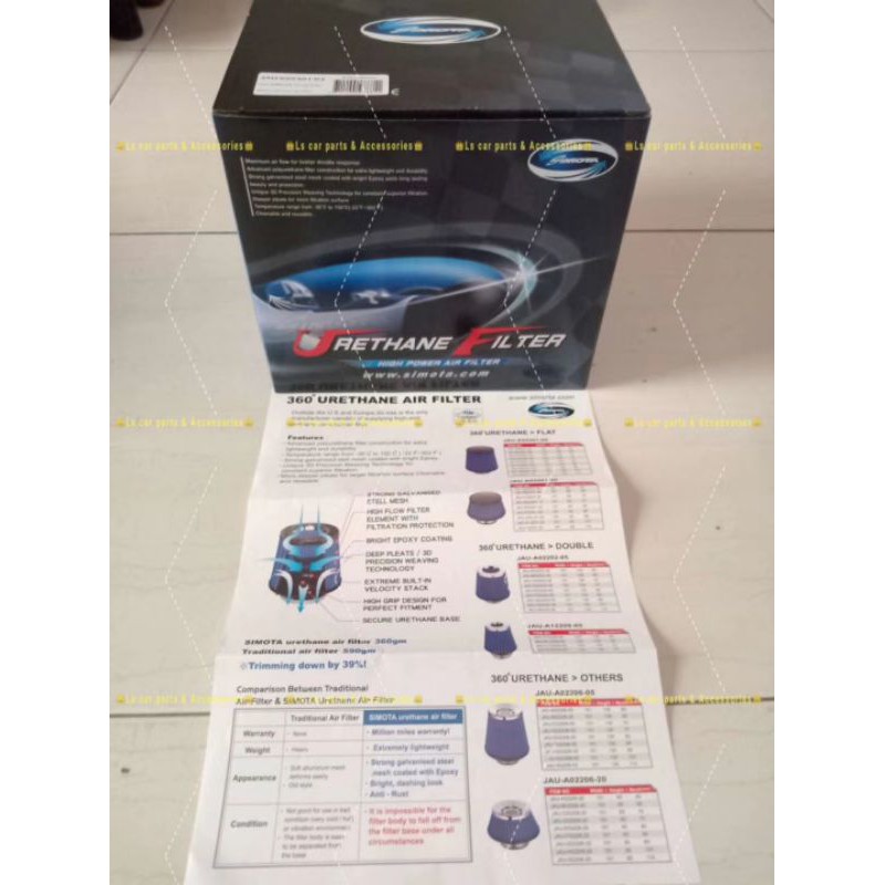 Simota Urethane 360 Original Open Pod 原装 360° 空气过滤器 通用车款 Wira Satria ...