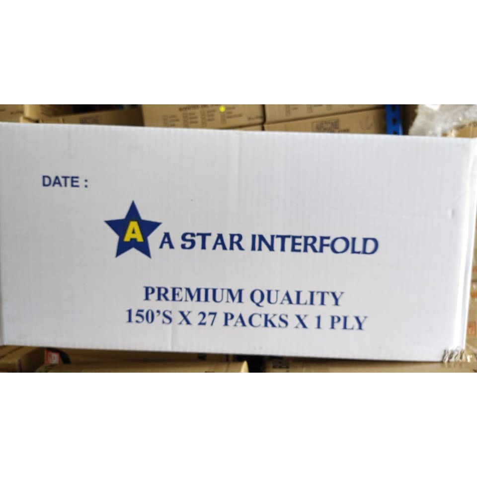 (27 PACKSx 150PCS) INTERFOLD HAND TOWEL TISSUE / MULTI FOLD TISSUE ...