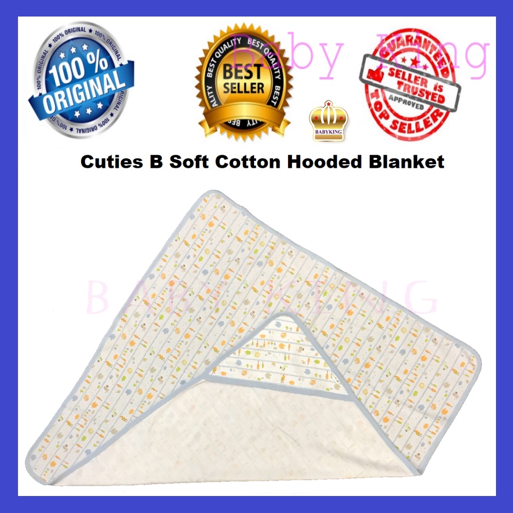 Original Cuties B Baby Hooded Blanket Wrapper Swaddle For Newborn + Few ...