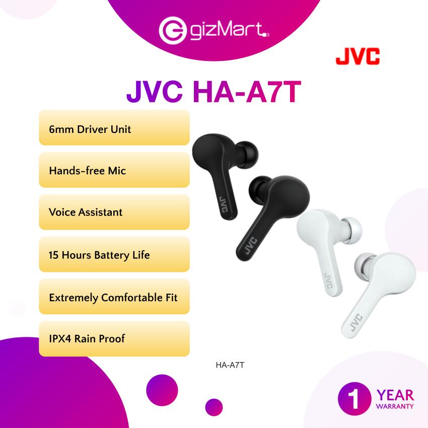JVC HA-A7T Rainproof Gummy True Wireless Earbuds with Hands-Free Mic ...