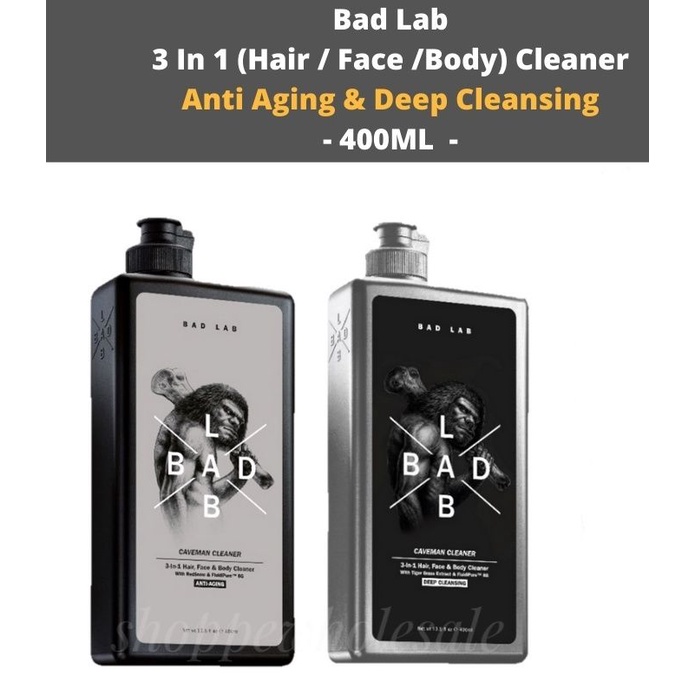 Bad Lab 3-in-1 Hair , Face & Body Cleaner - Anti-Aging | Deep Cleansing ...