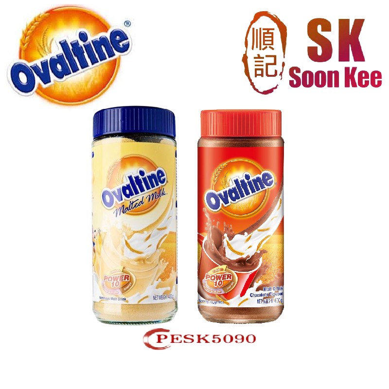 Ovaltine Malt Drink Glass Bottle 400g Shopee Malaysia