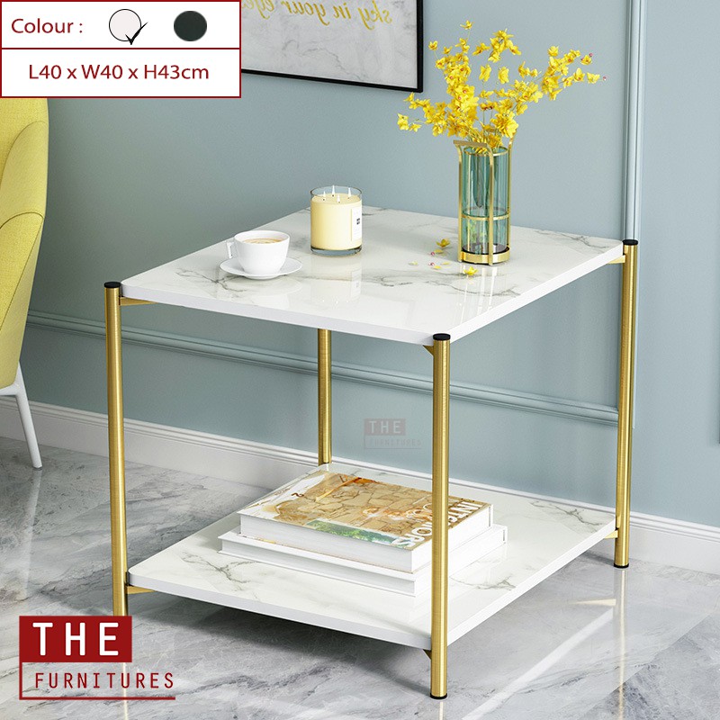 Double Layers Round/Square CoffeeTable With Chrome Steel Frame Legs ...