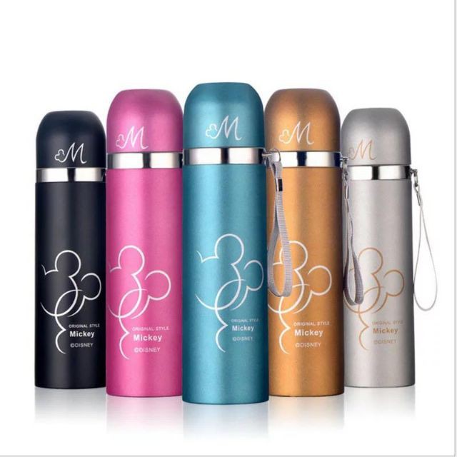 500ML Stainless Steel Mickey Mouse Vacuum Flask Thermos Bottle | Shopee ...