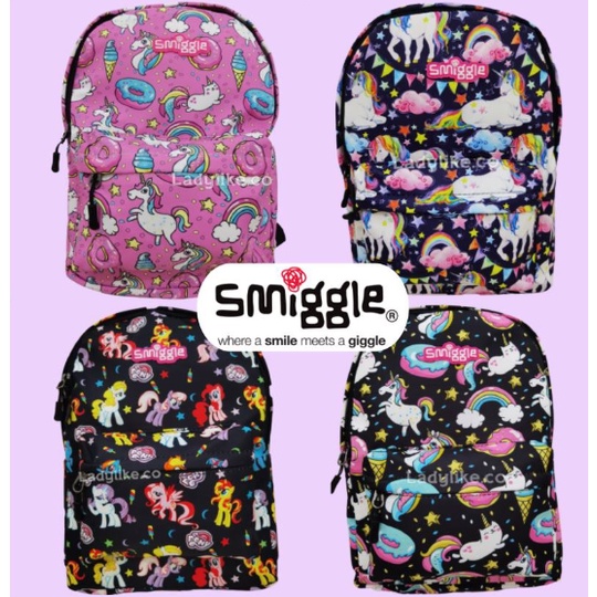 Smiggle Unicorn Bag Travel School Bag Cute Outing Beg Sekolah Besar ...