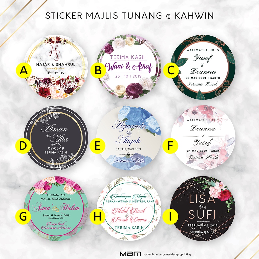 MBM ~ Sticker Label Untuk Majlis. CEPAT SIAP 🔥🔥 Sticker Aqiqah ...