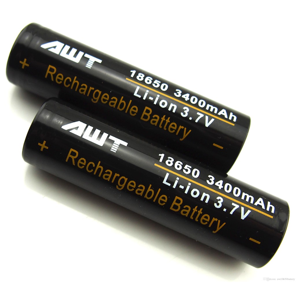 Original AWT 18650 Battery 3400mAh 40A High Drain Rechargeable ...