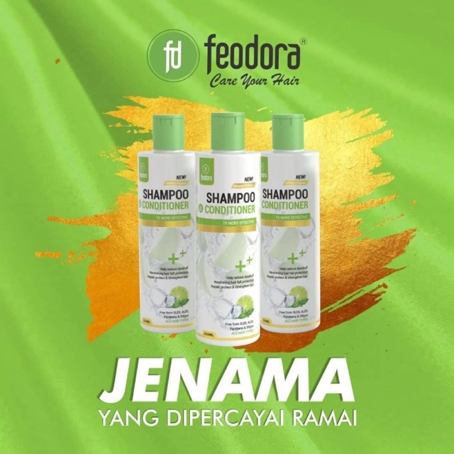 Feodora Shampoo & Conditioner 100% original : Berkesan Menghilangkan ...