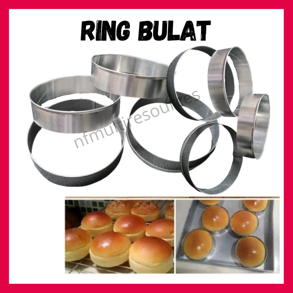Ring Burger Acuan Roti Oblong Sosej Hot Dog Mould Murtabak Mini Petak ...