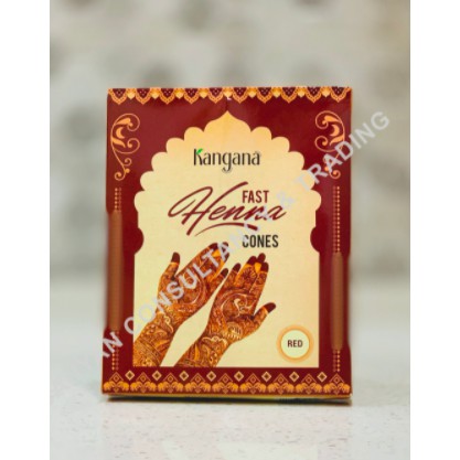 KANGANA Fast Henna Cones / Innai / Mehendi- RED (5 Cones / 12 Cones ...