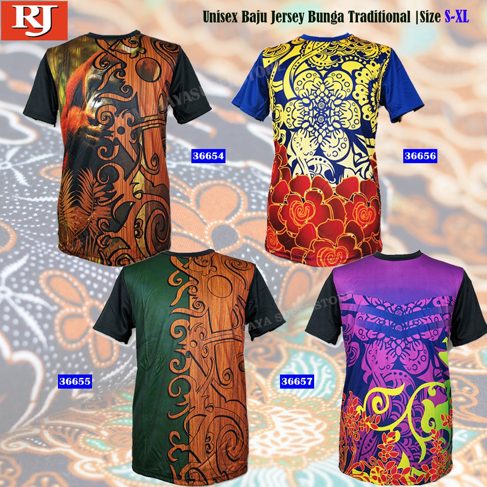 🔥HOT&Wholesale🔥 Unisex Baju Jerseys Bunga Bunga Pattern lelaki ...
