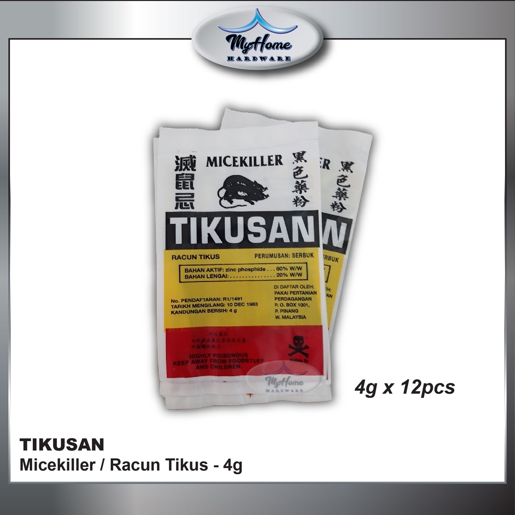 Tikusan-rat killer/mice killer (black powder mix with food) -4g x ...
